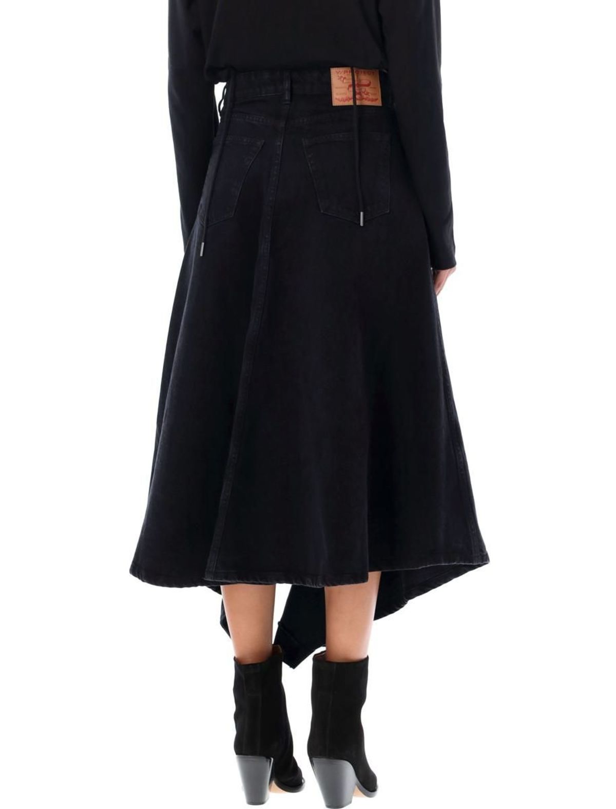 Y/PROJECT Cut out denim skirt | Garmentory