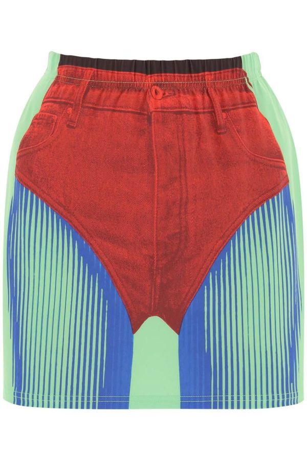Y project jean paul gaultier x y/project trompe l'oeil mini skirt ...