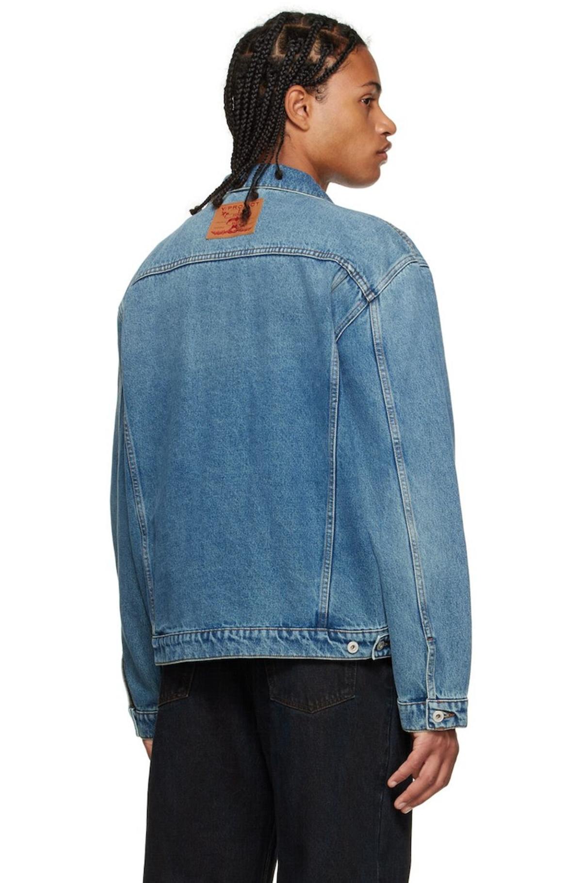 Y/Project Wire Denim Jacket - Blue | Garmentory