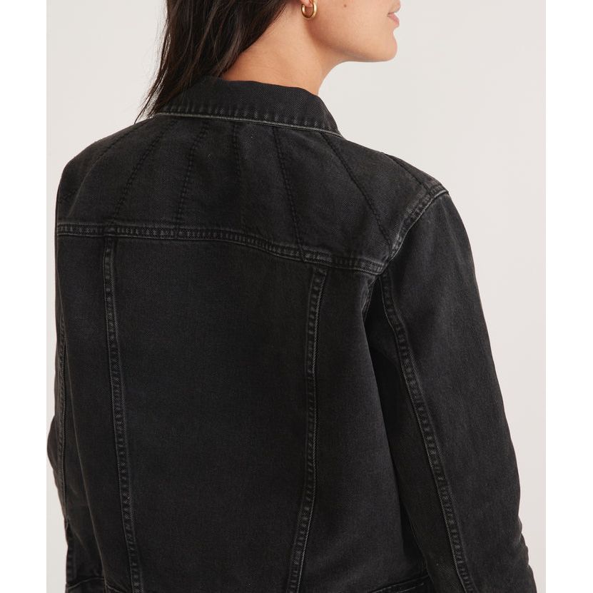 Marine Layer Oversized Denim Jacket - Washed Black | Garmentory