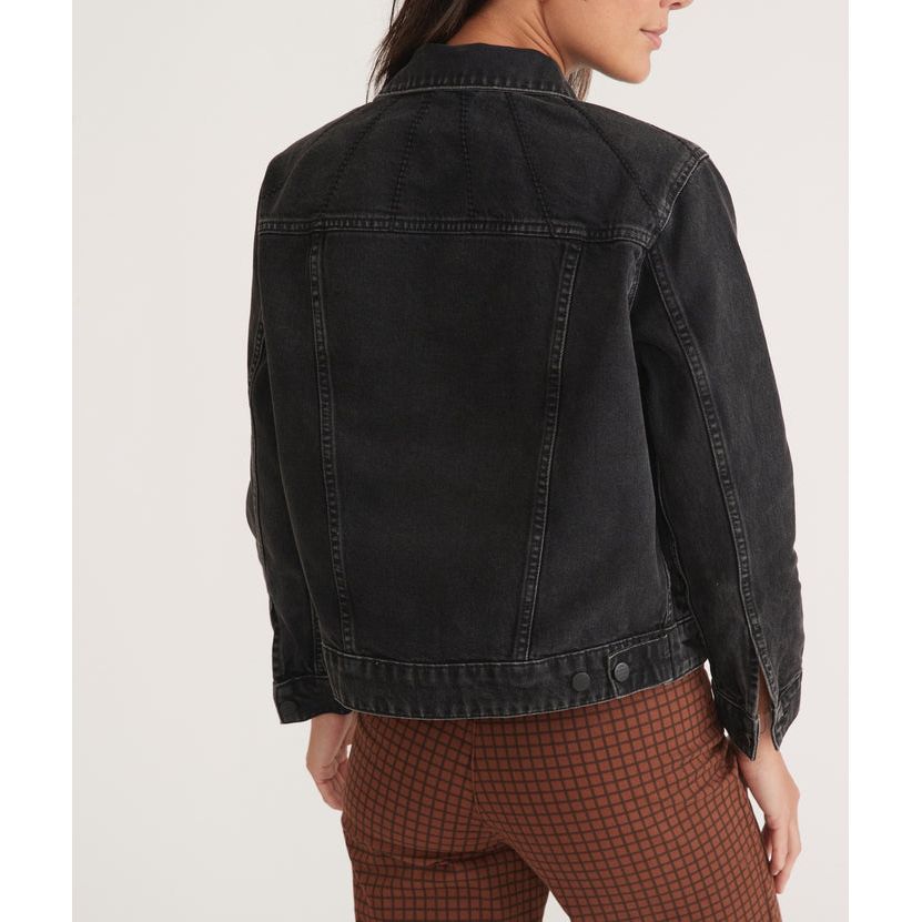 Marine Layer Oversized Denim Jacket - Washed Black | Garmentory