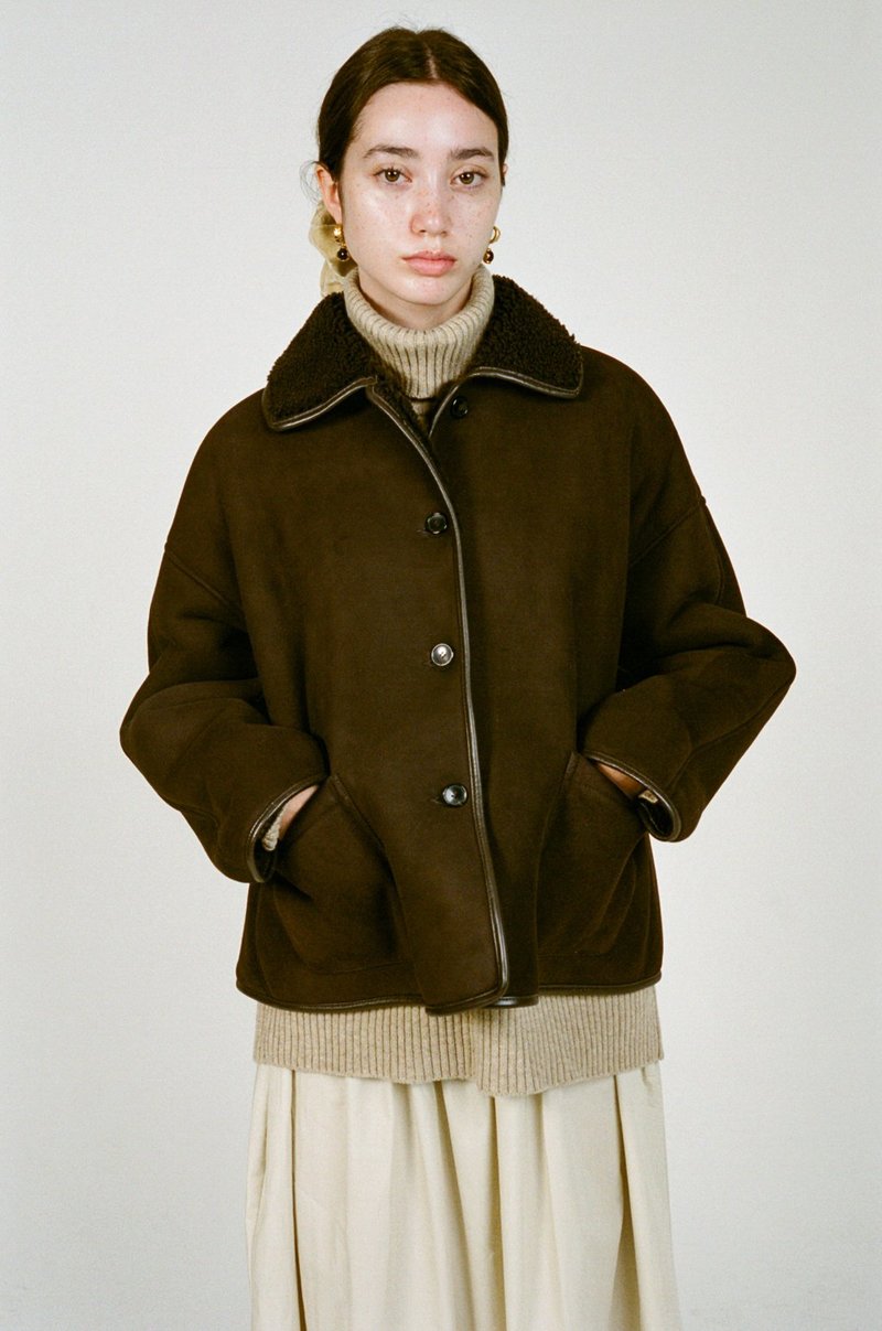 CAWLEY Avis Sheepskin Jacket - Chocolate | Garmentory