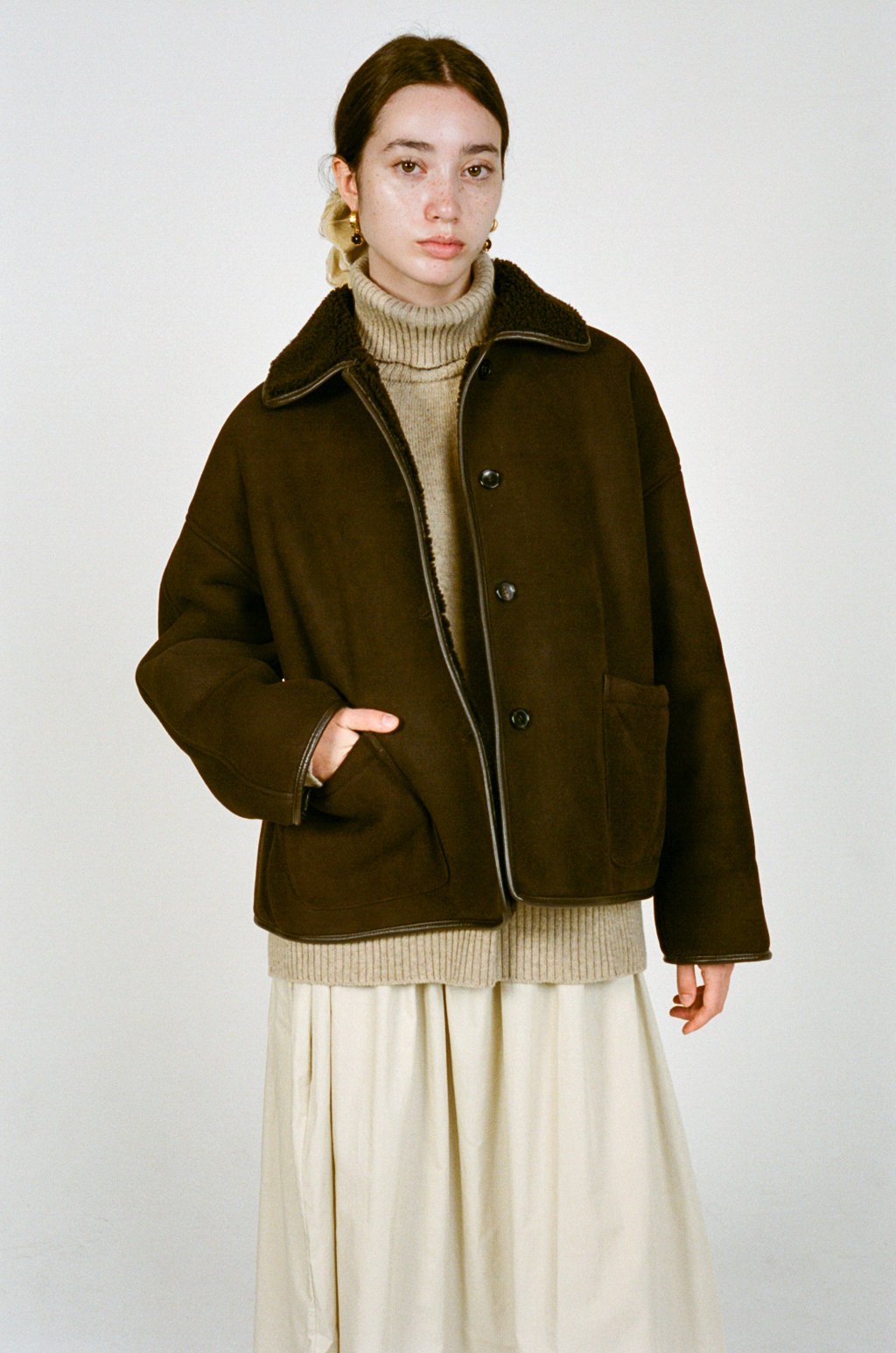 CAWLEY Avis Sheepskin Jacket - Chocolate | Garmentory
