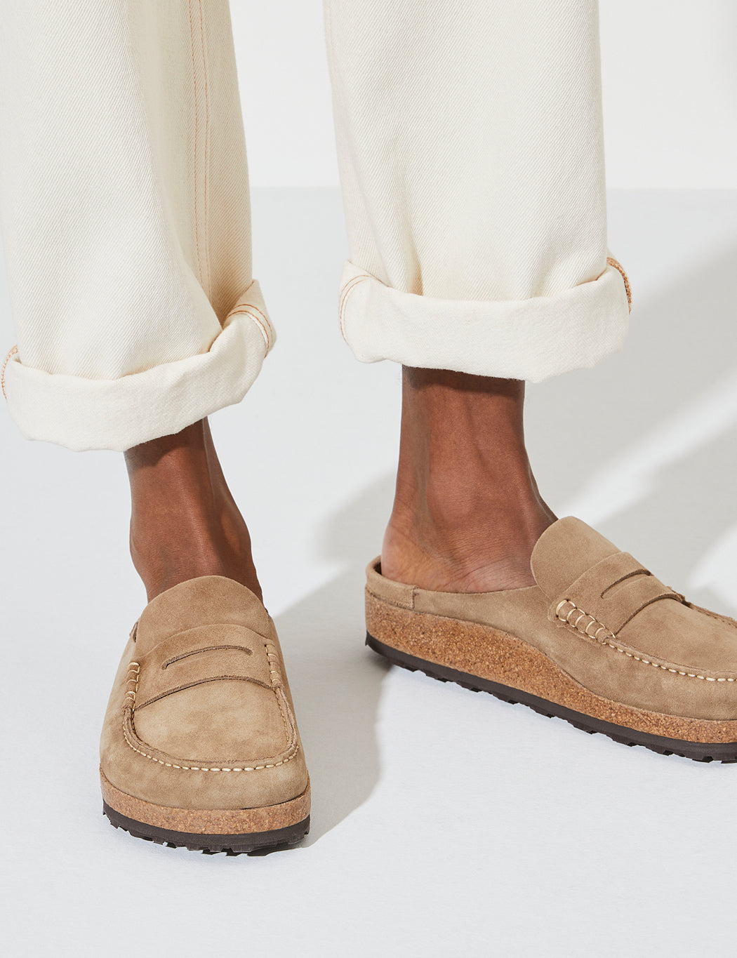 Birkenstock Naples Suede Leather regular shoes - brown | Garmentory