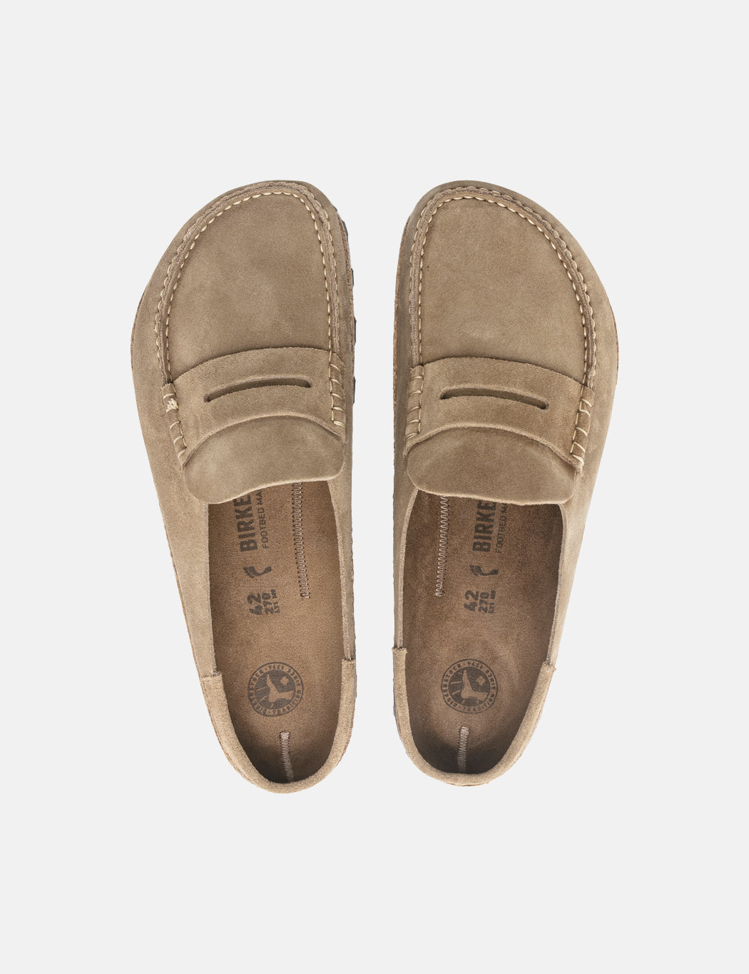 Birkenstock Naples Suede Leather regular shoes - brown | Garmentory