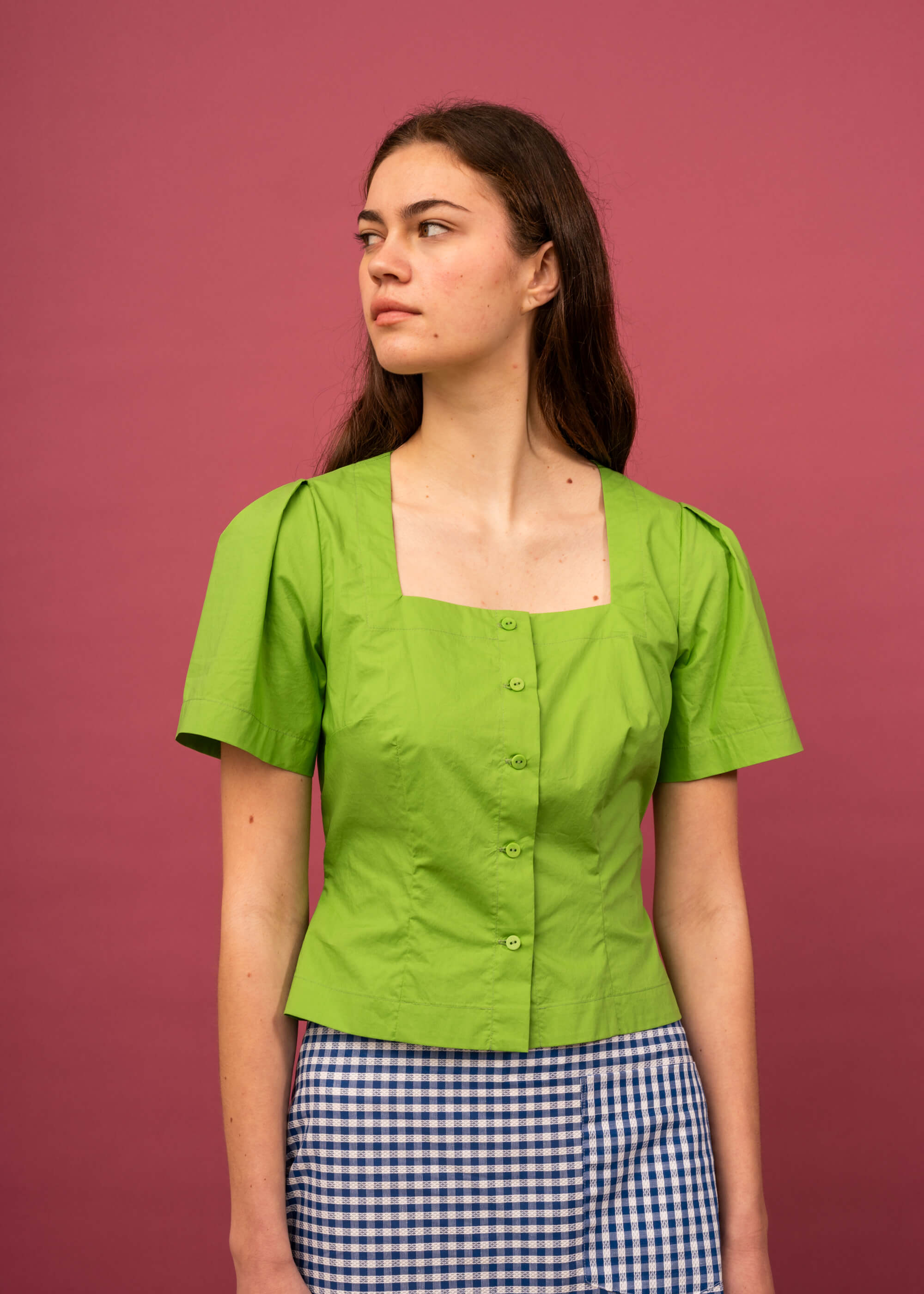 Penny Sage Summer Lara Shirt - Kiwifruit | Garmentory