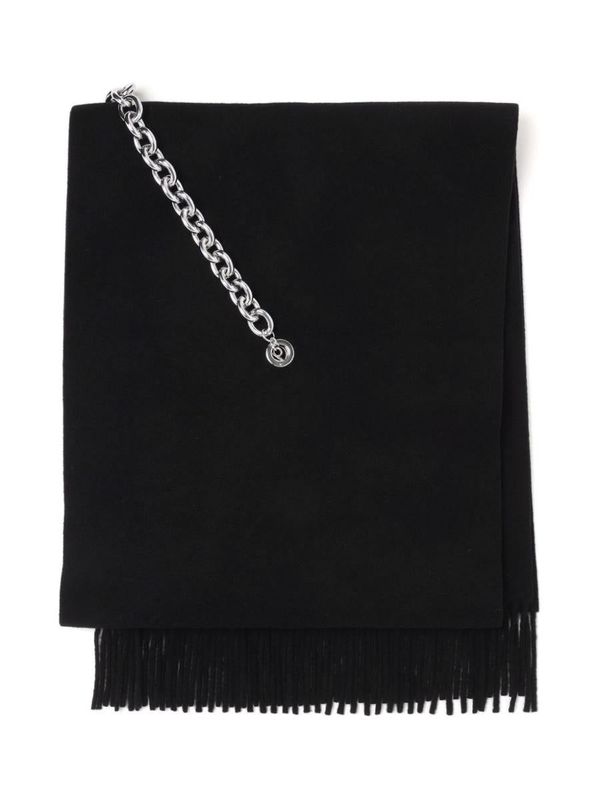 Y/PROJECT VIRGIN WOOL SCARF WITH CHAIN LINKS | Garmentory