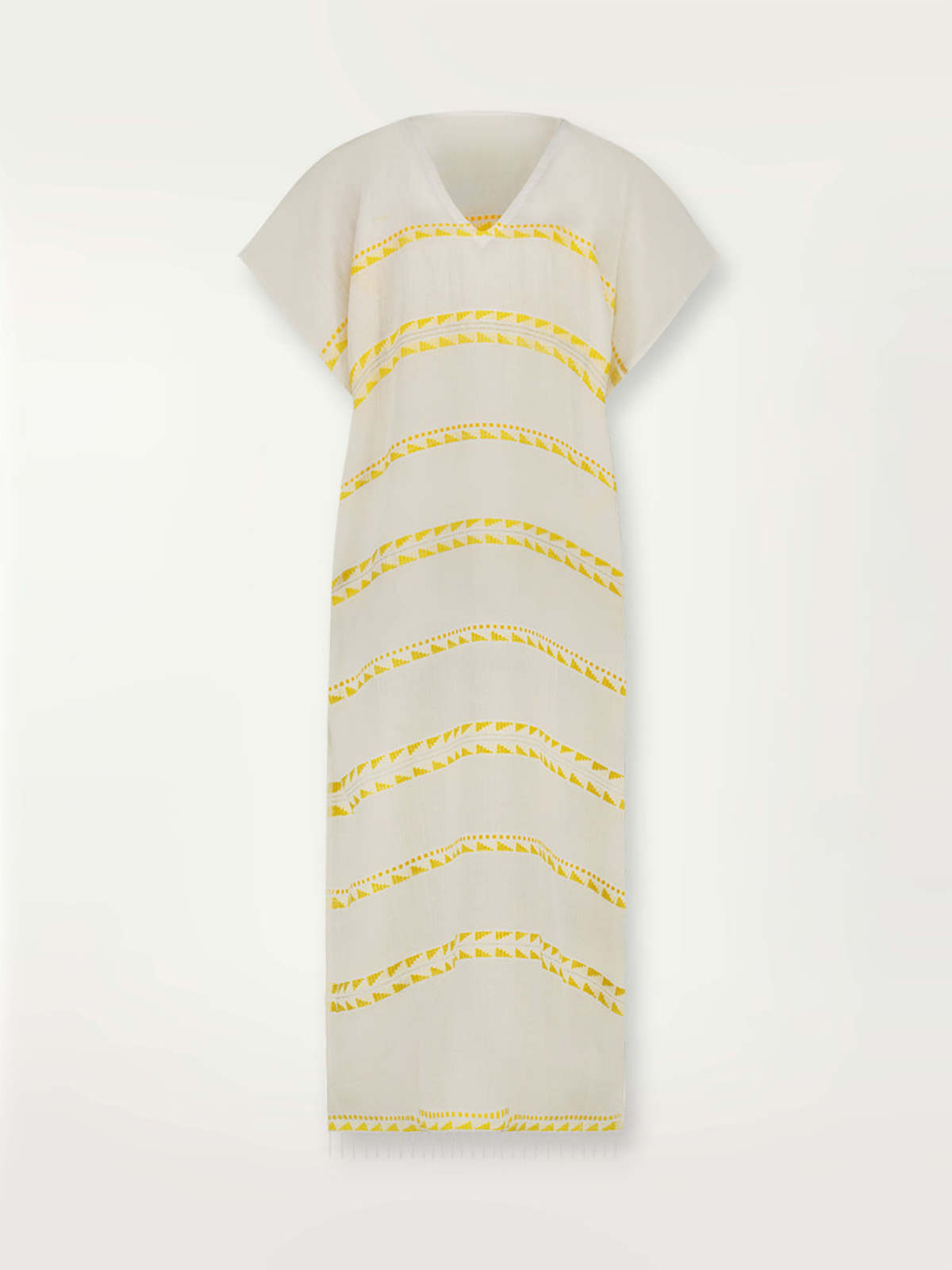 lemlem Abeba Classic Caftan - Sunshine Yellow | Garmentory