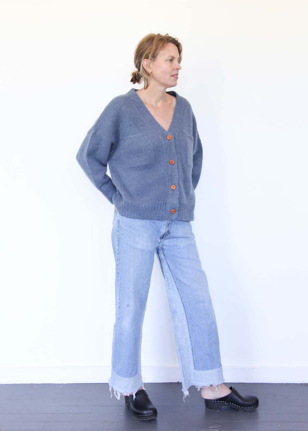 Atelier Delphine Amelia Cardigan - Slate | Garmentory