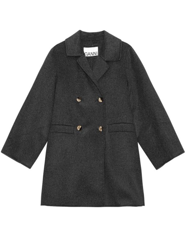 Ganni COATS - MELANGE GREY | Garmentory