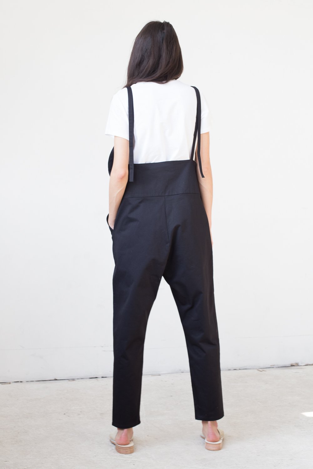 Baserange Long Strap Overall in Black Canvas | Garmentory