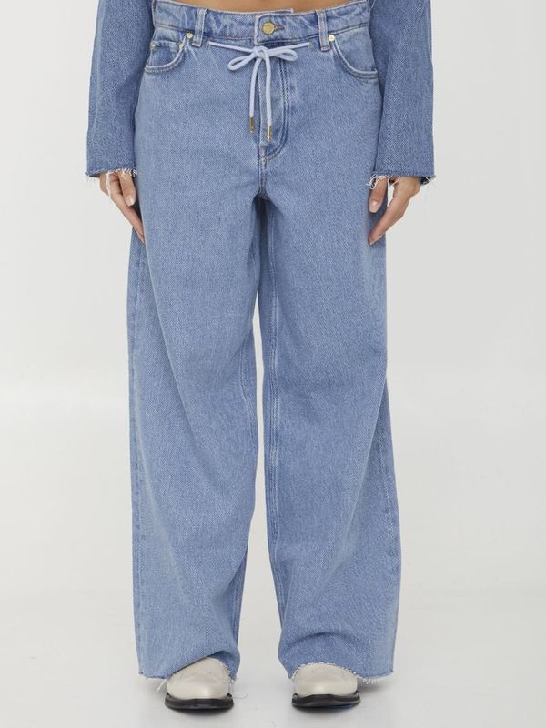 Denim jeans with drawstring | Garmentory