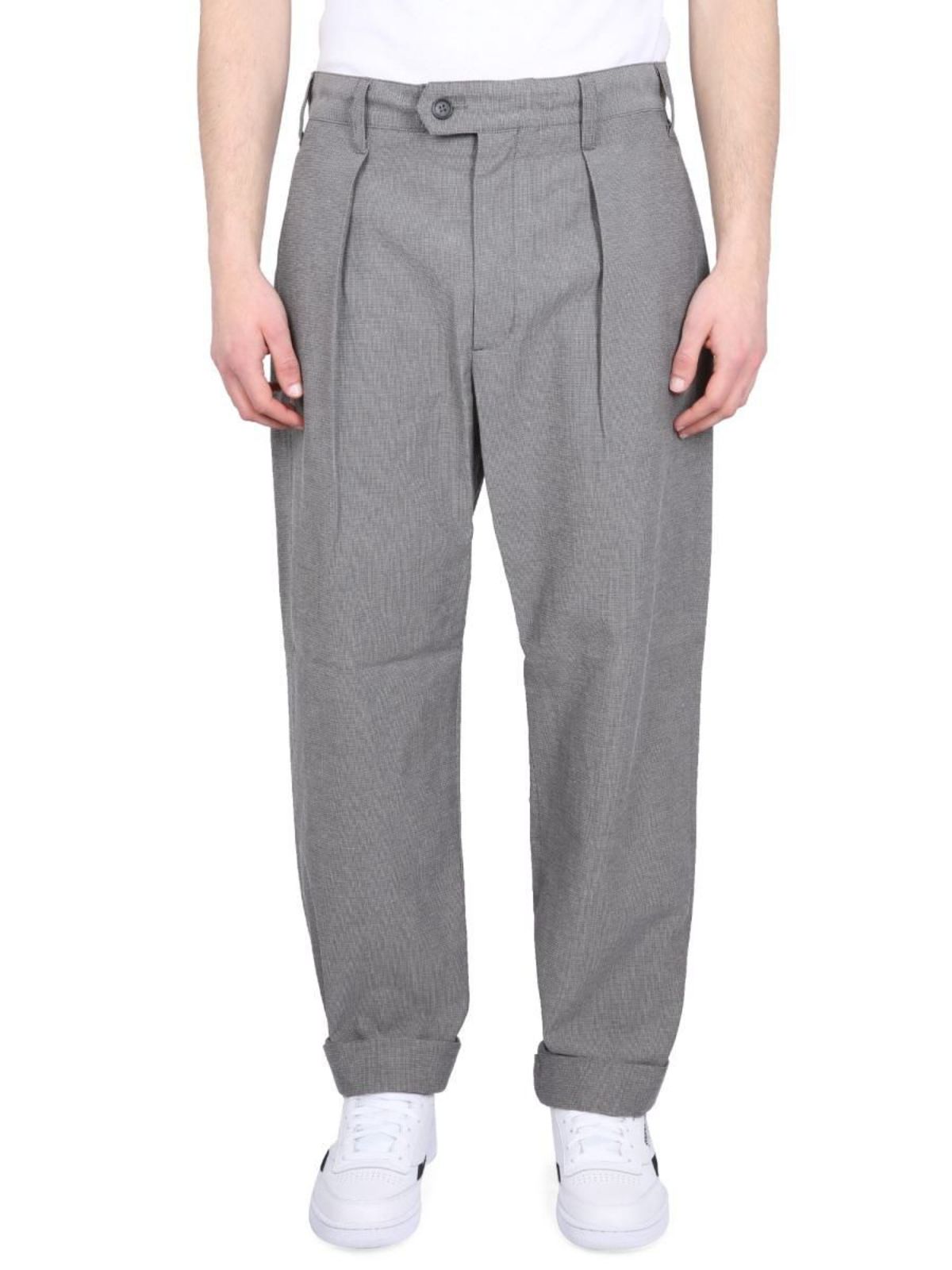 Engineered Garments PANTS WITH PLEATS - GREY | Garmentory