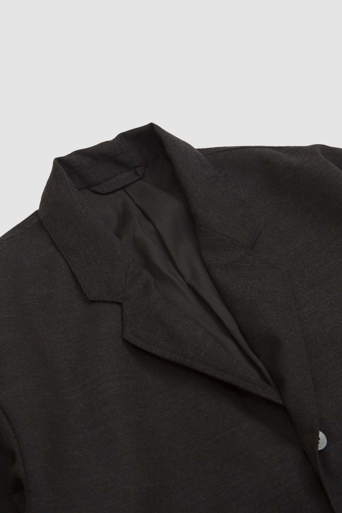 Still By Hand Relaxed Wool Jacket - Charcoal | Garmentory