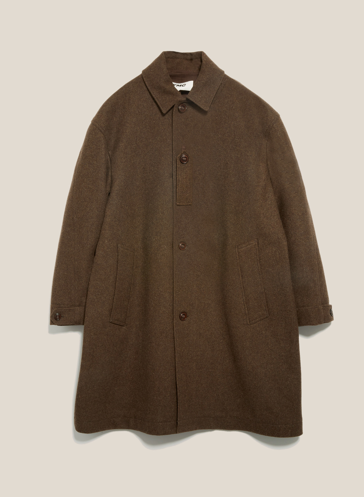 YMC Sgt. Rock Melton Wool Overcoat - Brown | Garmentory