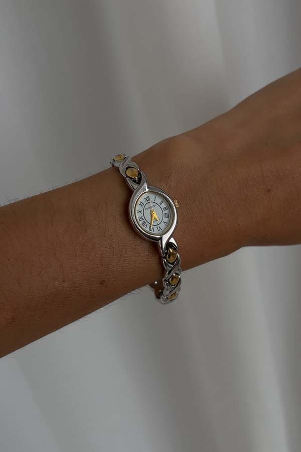 Vintage Amitron Chain Link Watch - Gold/Silver Tone | Garmentory