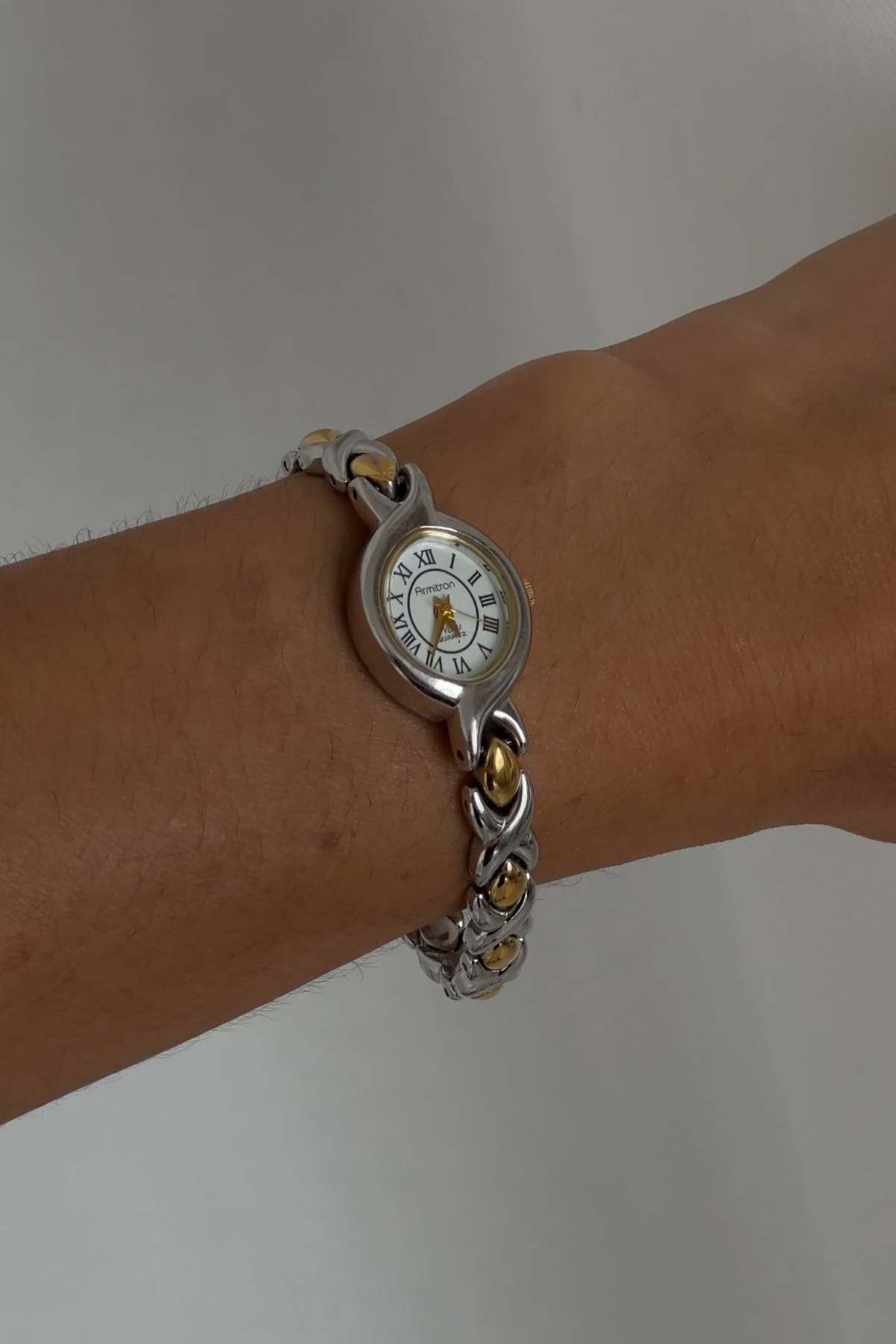 Vintage Amitron Chain Link Watch - Gold/Silver Tone | Garmentory
