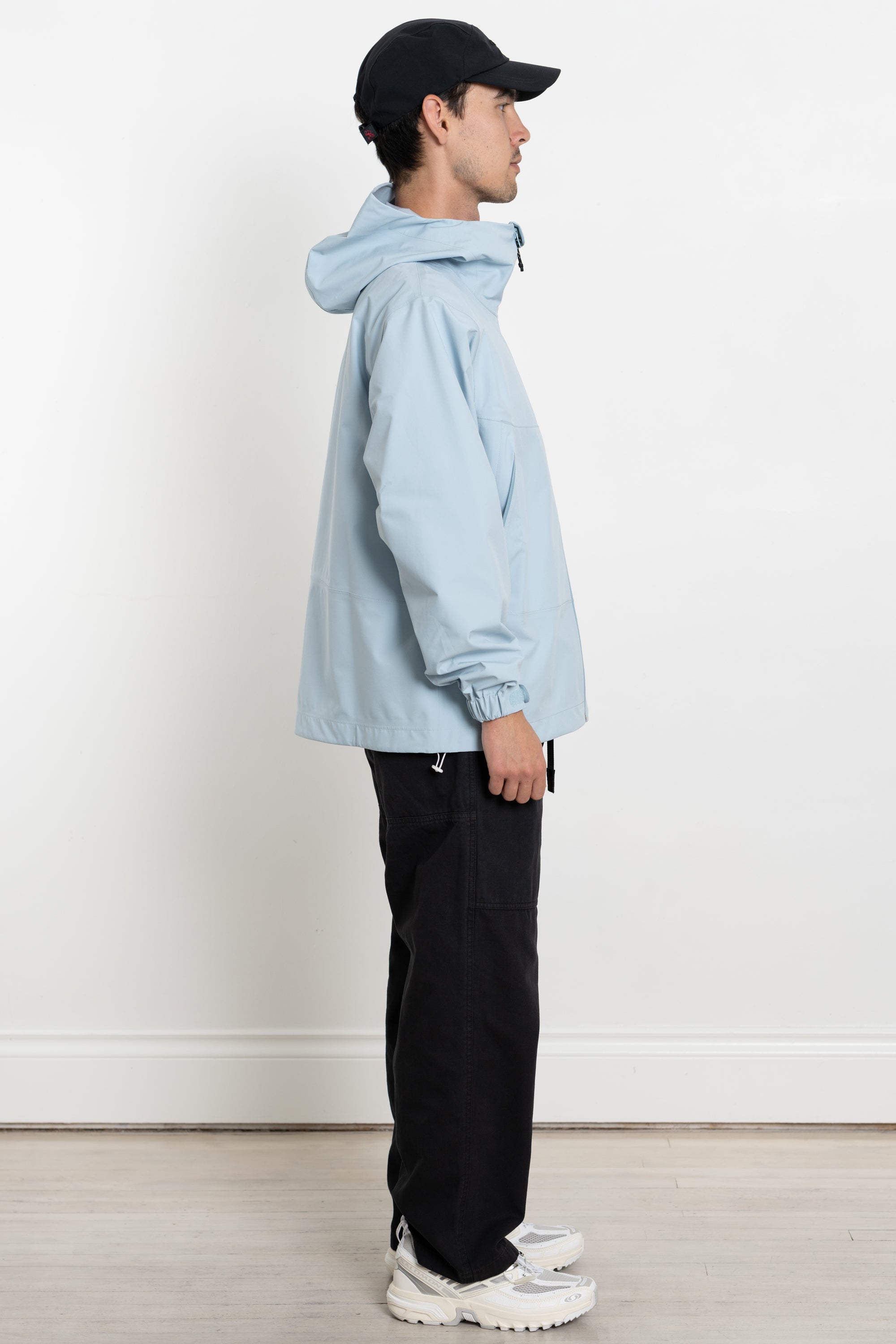 Gramicci Waterproof 3L DWR Laminated Hooded Jacket - Blue | Garmentory