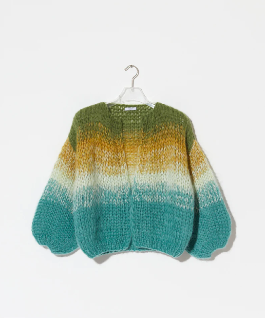Maiami Gradient Fade Bomber Cardigan - Soft Fall | Garmentory