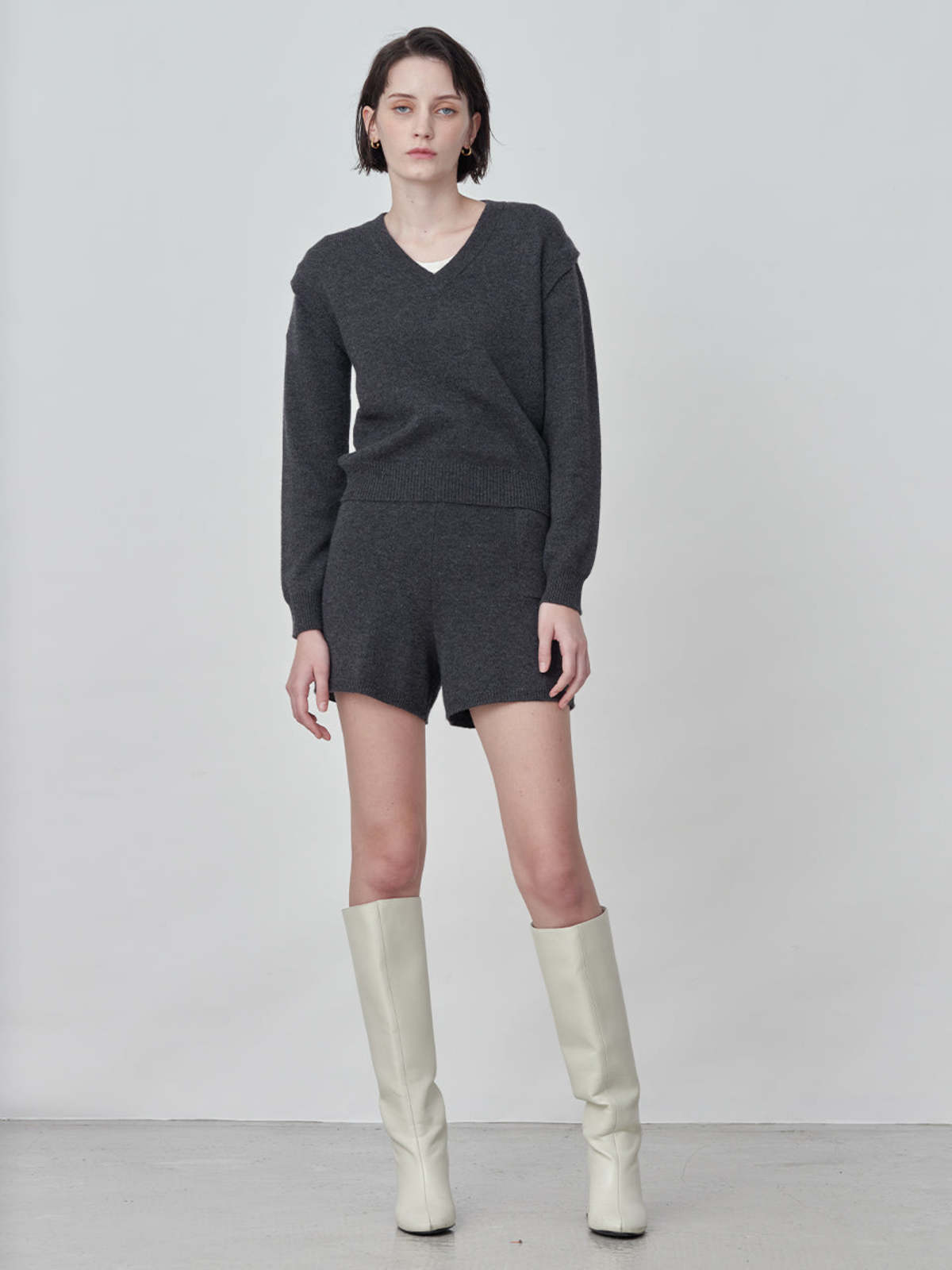 PURECASHMERE NYC Cashmere Shorts - Graphite | Garmentory