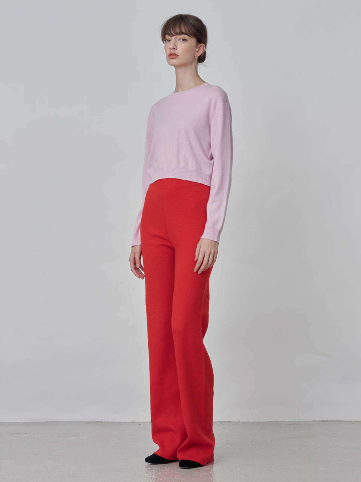 PURECASHMERE NYC Straight Fit Pants - Red | Garmentory