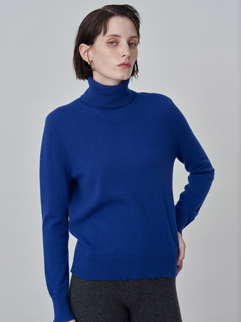 PURECASHMERE NYC Turtleneck Sweater - Royal Blue | Garmentory