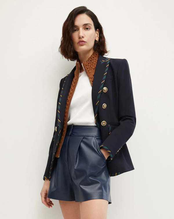 Veronica Beard Tihany Knit Dickey - Dark Ochre | Garmentory