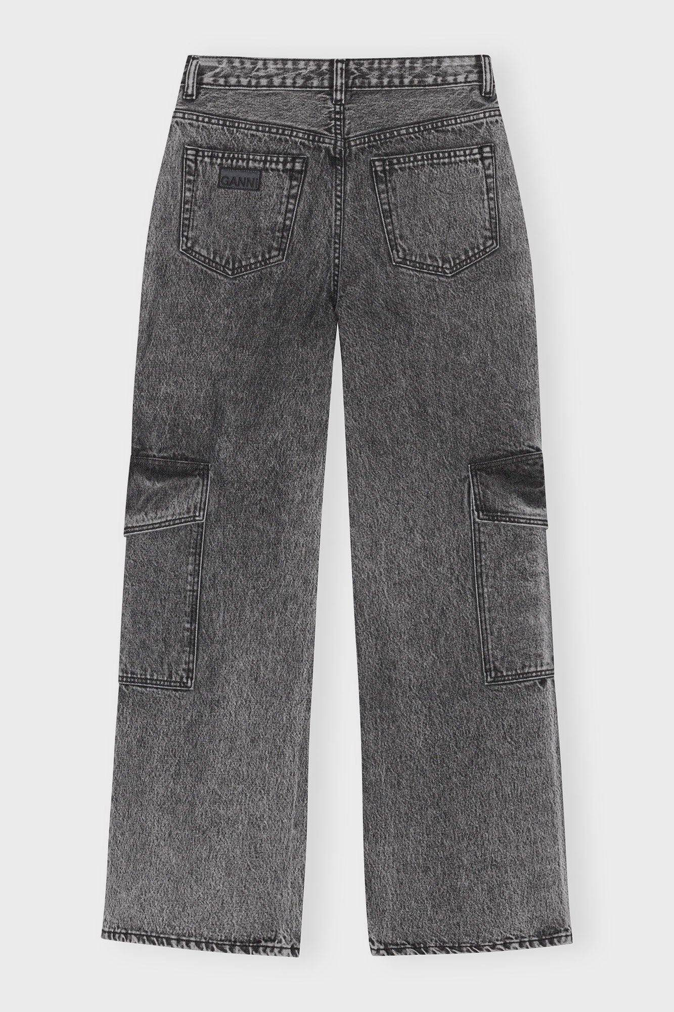 Ganni Snow Washed Angi Jeans - Black Wash Denim | Garmentory