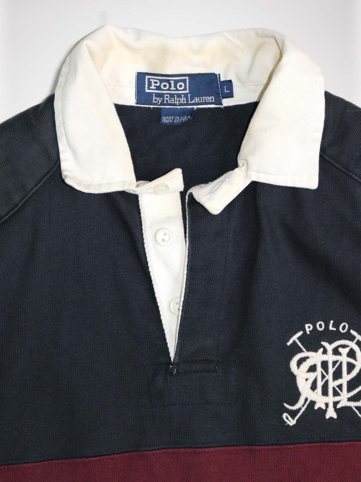 Black USA Made Polo Patch Rugby Jersey - 1990's | Garmentory