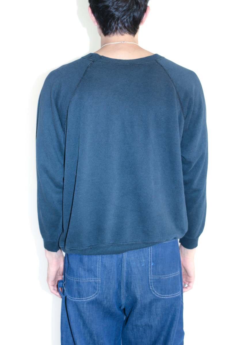 Boxy Blank Black Raglan Sweater - 1990's | Garmentory