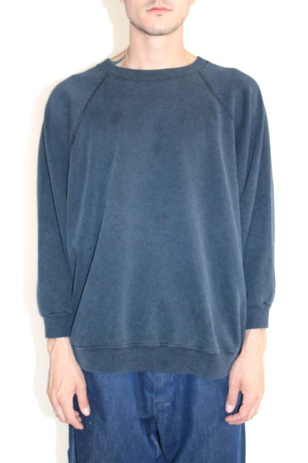 Boxy Blank Black Raglan Sweater - 1990's | Garmentory