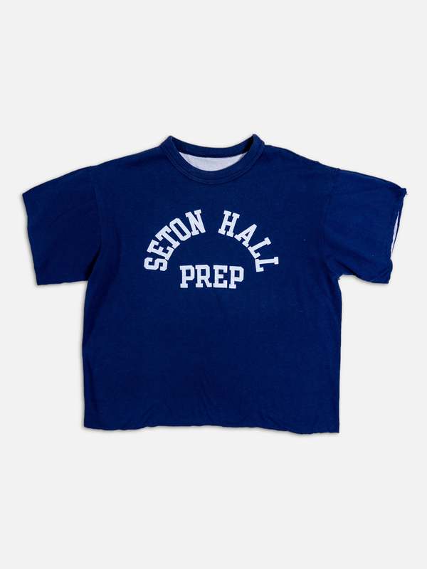 Navy Blue Seton Hall Reversible Tee - 1980's | Garmentory