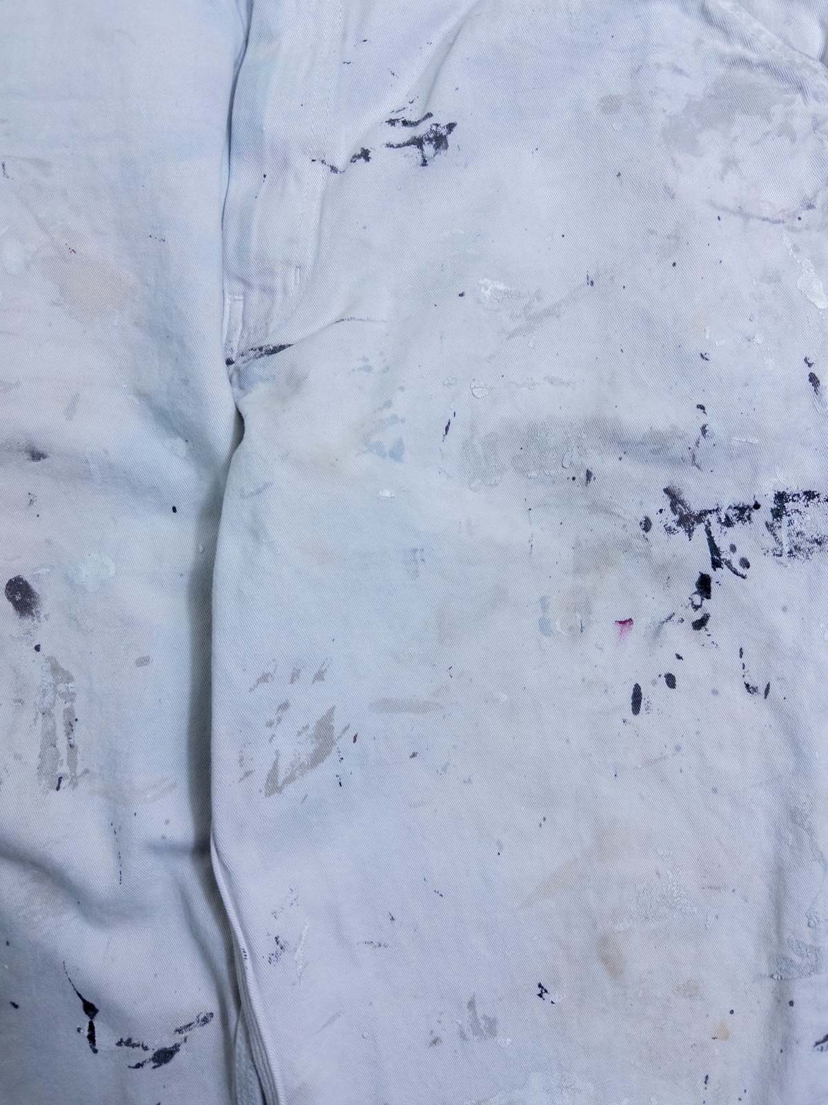Paint Splattered White Painter Pants - 1990's | Garmentory