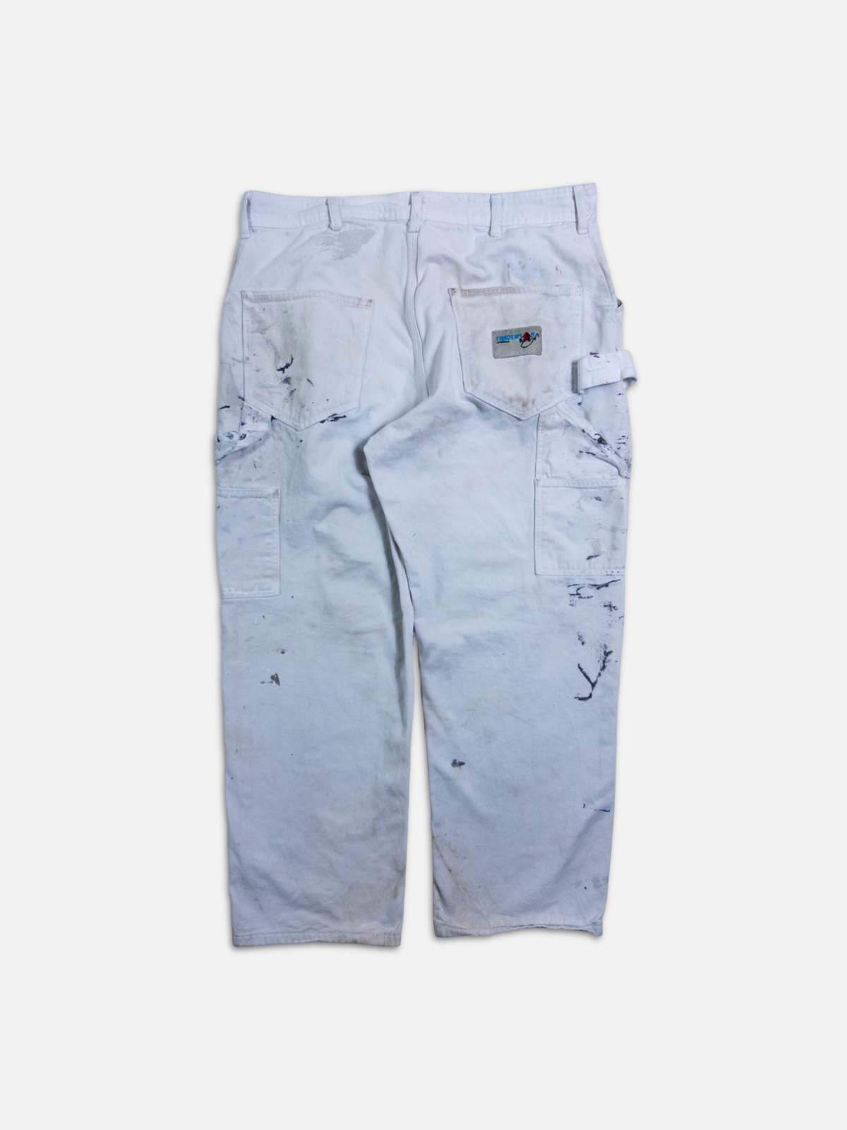 Paint Splattered White Painter Pants - 1990's | Garmentory