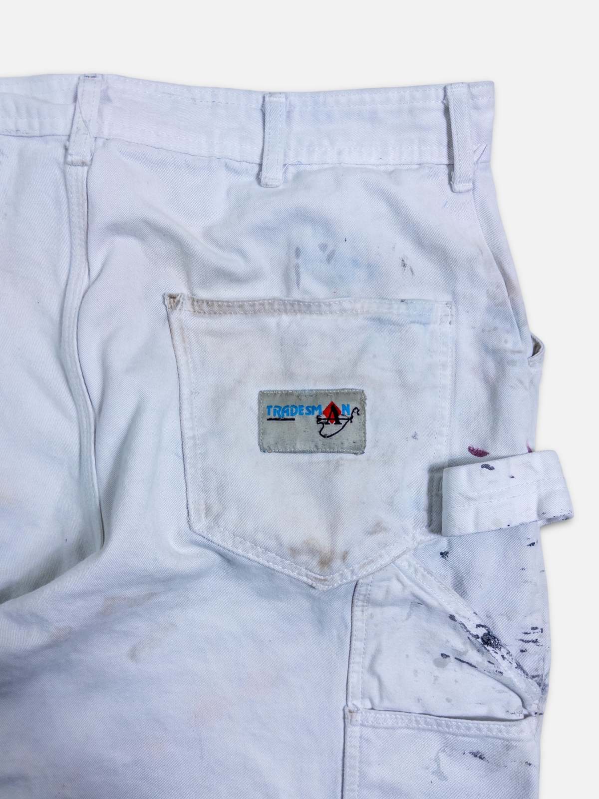 Paint Splattered White Painter Pants - 1990's | Garmentory