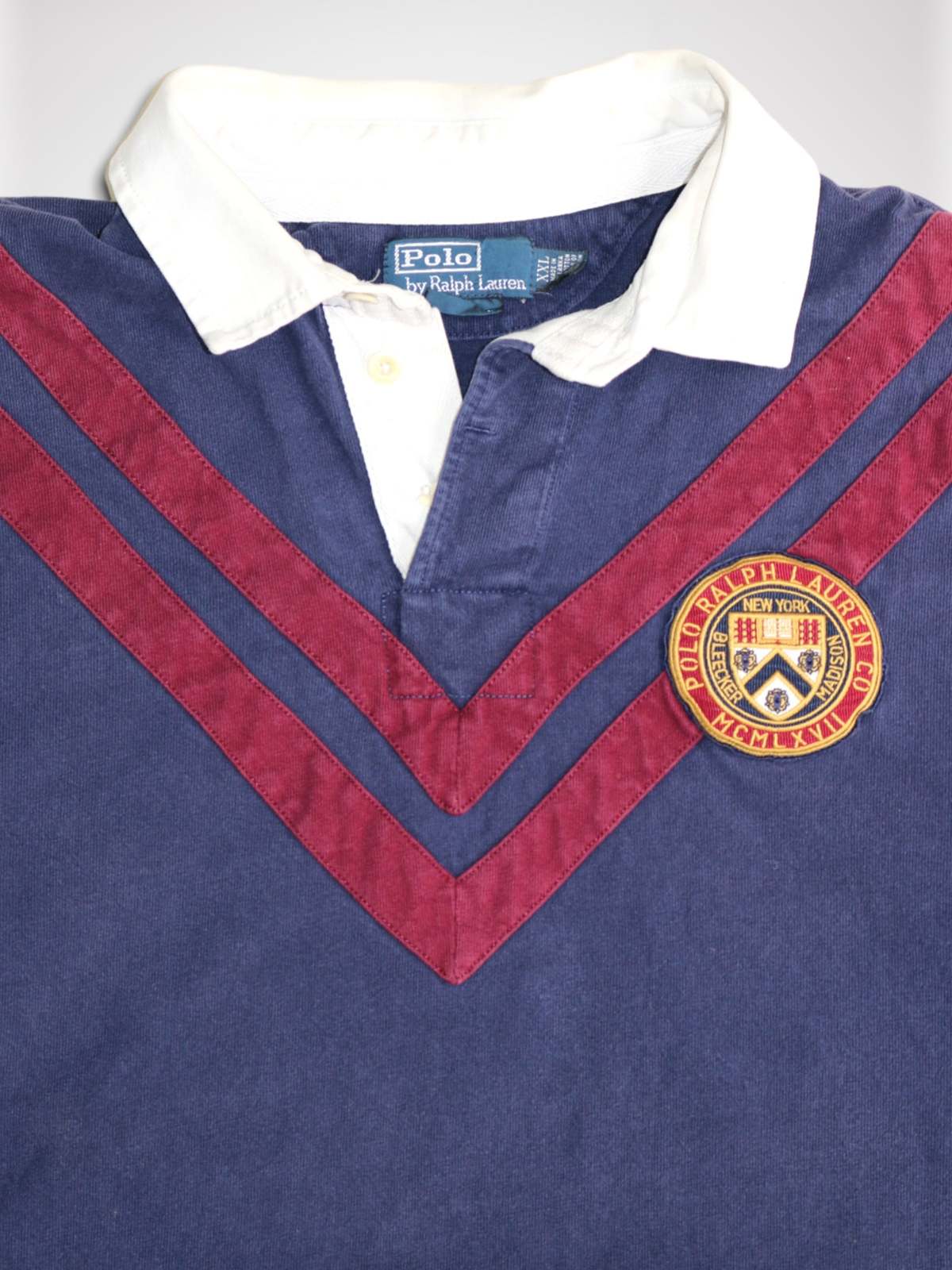 Two Tone Blue Polo Rugby Jersey - 1990's | Garmentory