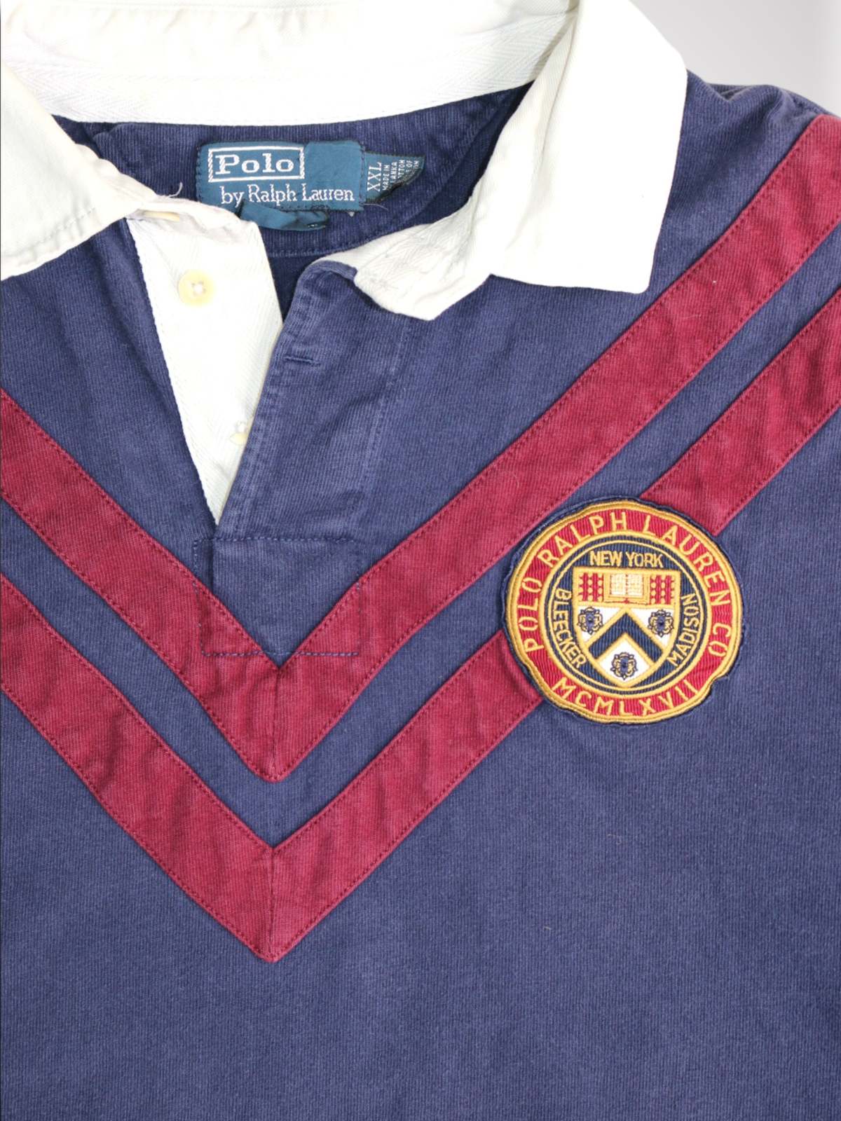 Two Tone Blue Polo Rugby Jersey - 1990's | Garmentory