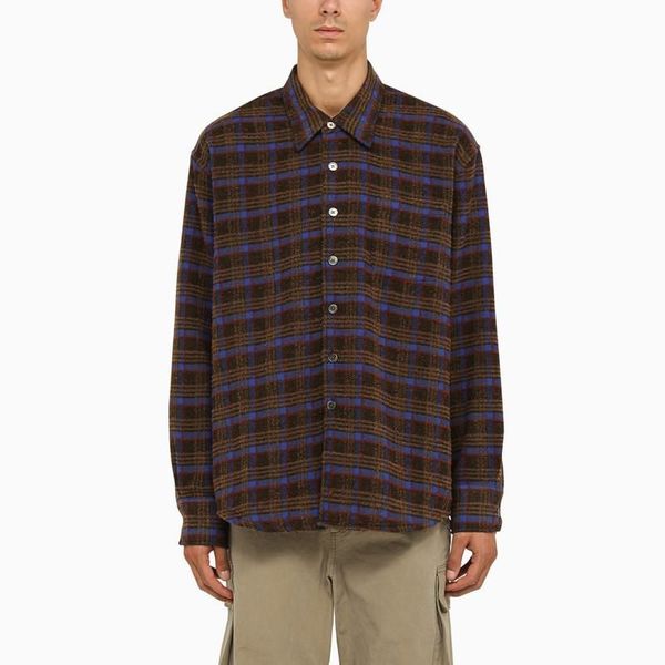 Our Legacy Brown/blue check pattern shirt - Brown | Garmentory
