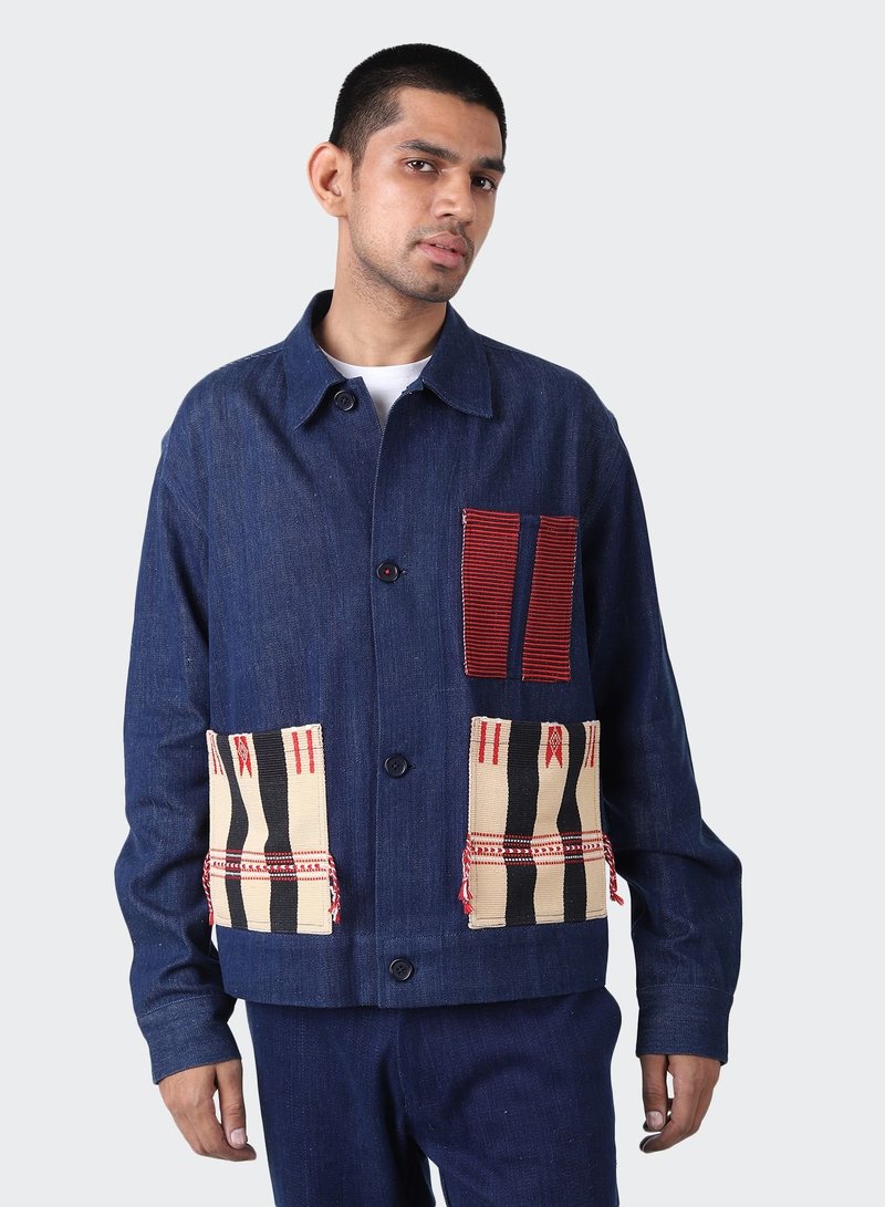 Kardo Bodhi Jacket Handwoven Denim - Natural | Garmentory