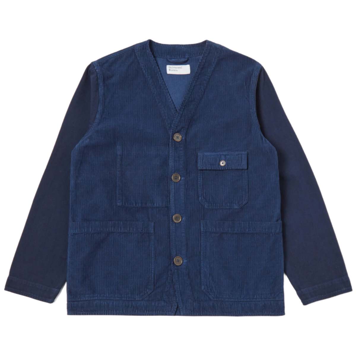 Universal Works Corduroy/Soft Twill Cabin Jacket - Indigo | Garmentory