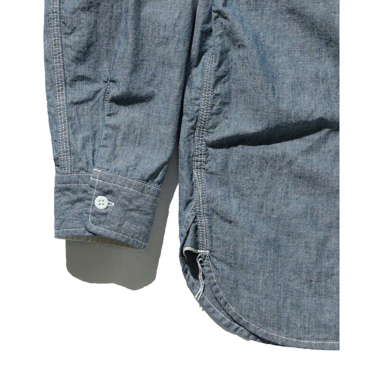 Beams Plus Chambray Work Shirt - Blue | Garmentory