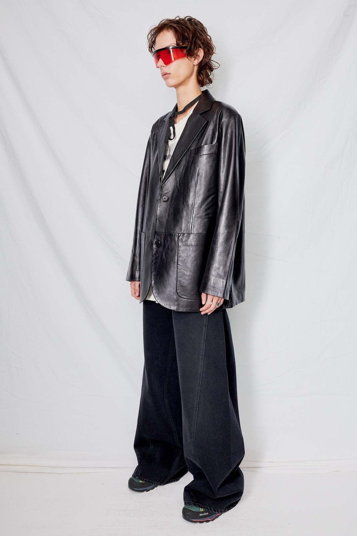 Stand Studio Leather Resort Blazer - Black | Garmentory