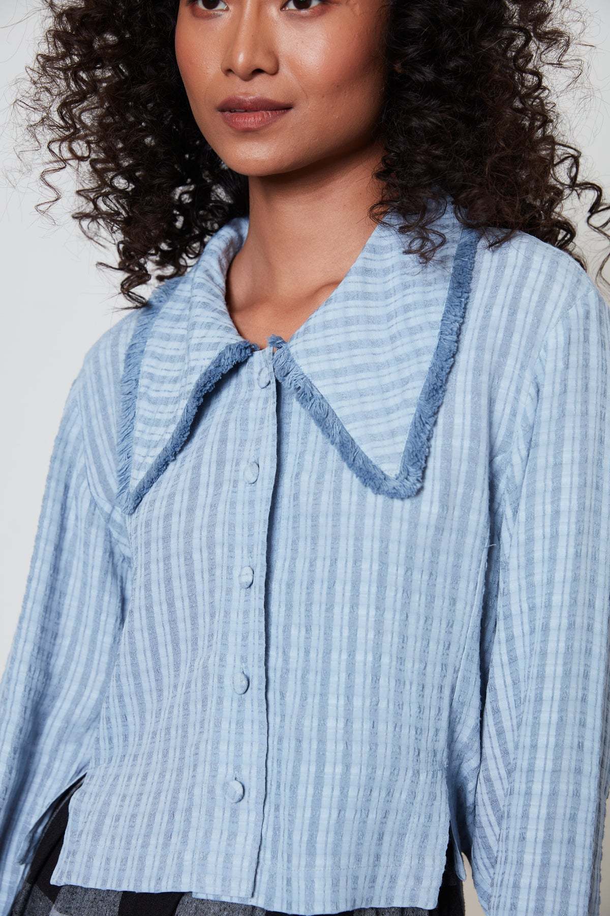 Rujuta Sheth Lucy Top - Cerulean | Garmentory