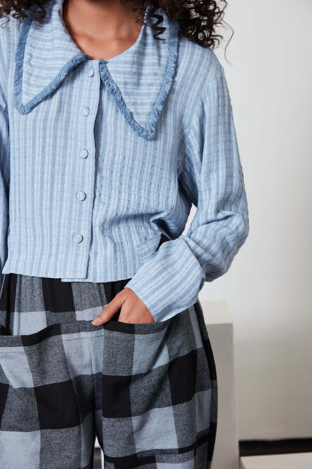 Rujuta Sheth Lucy Top - Cerulean | Garmentory