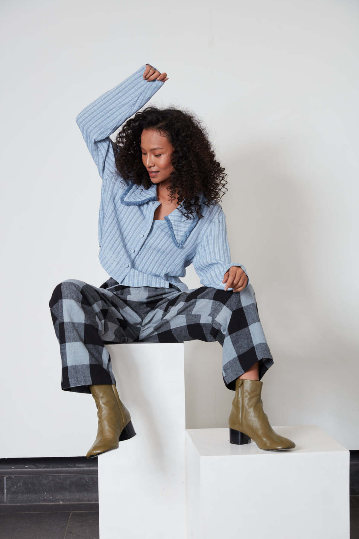 Rujuta Sheth Lucy Top - Cerulean | Garmentory