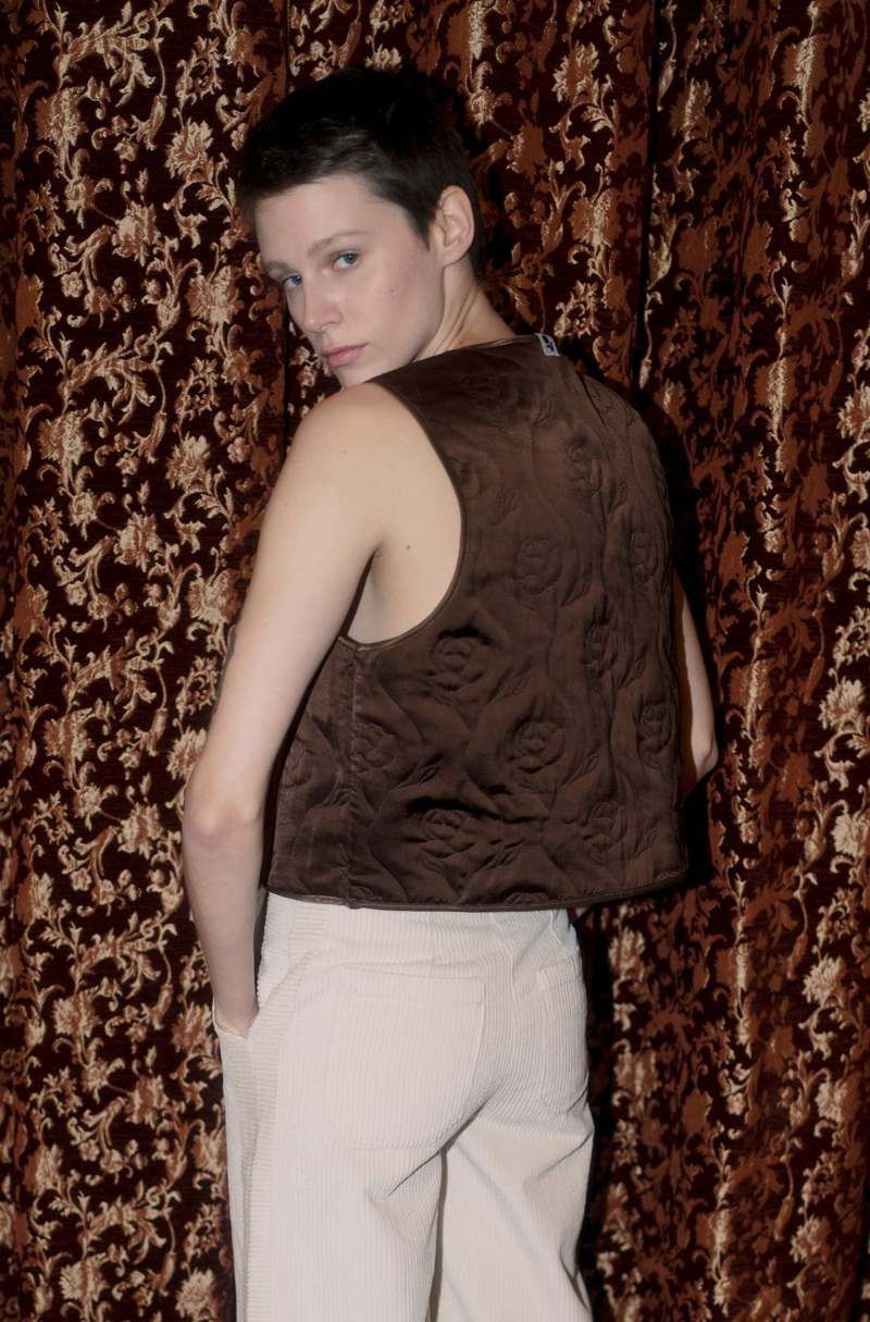 OhSevenDays Rose Vest - Chocolate Brown | Garmentory