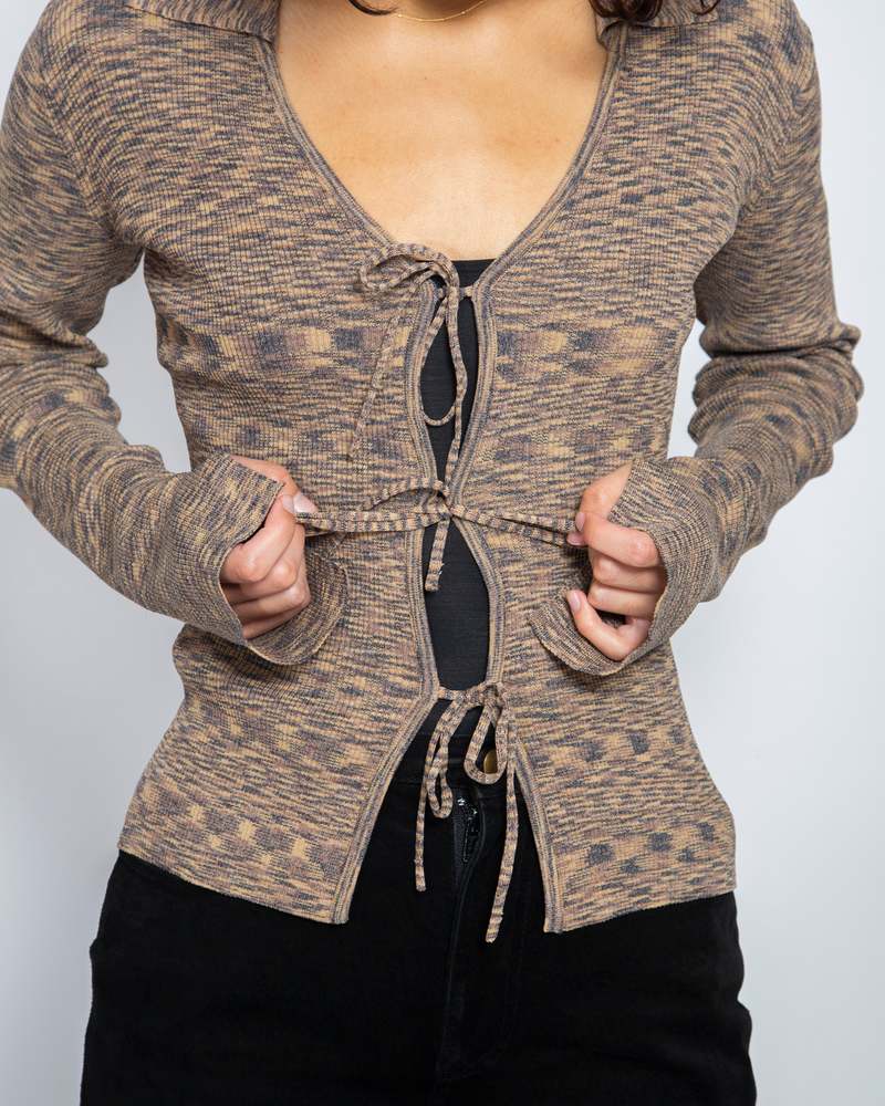 Oval Square Pool Knit Blouse - Mocha Bisque | Garmentory