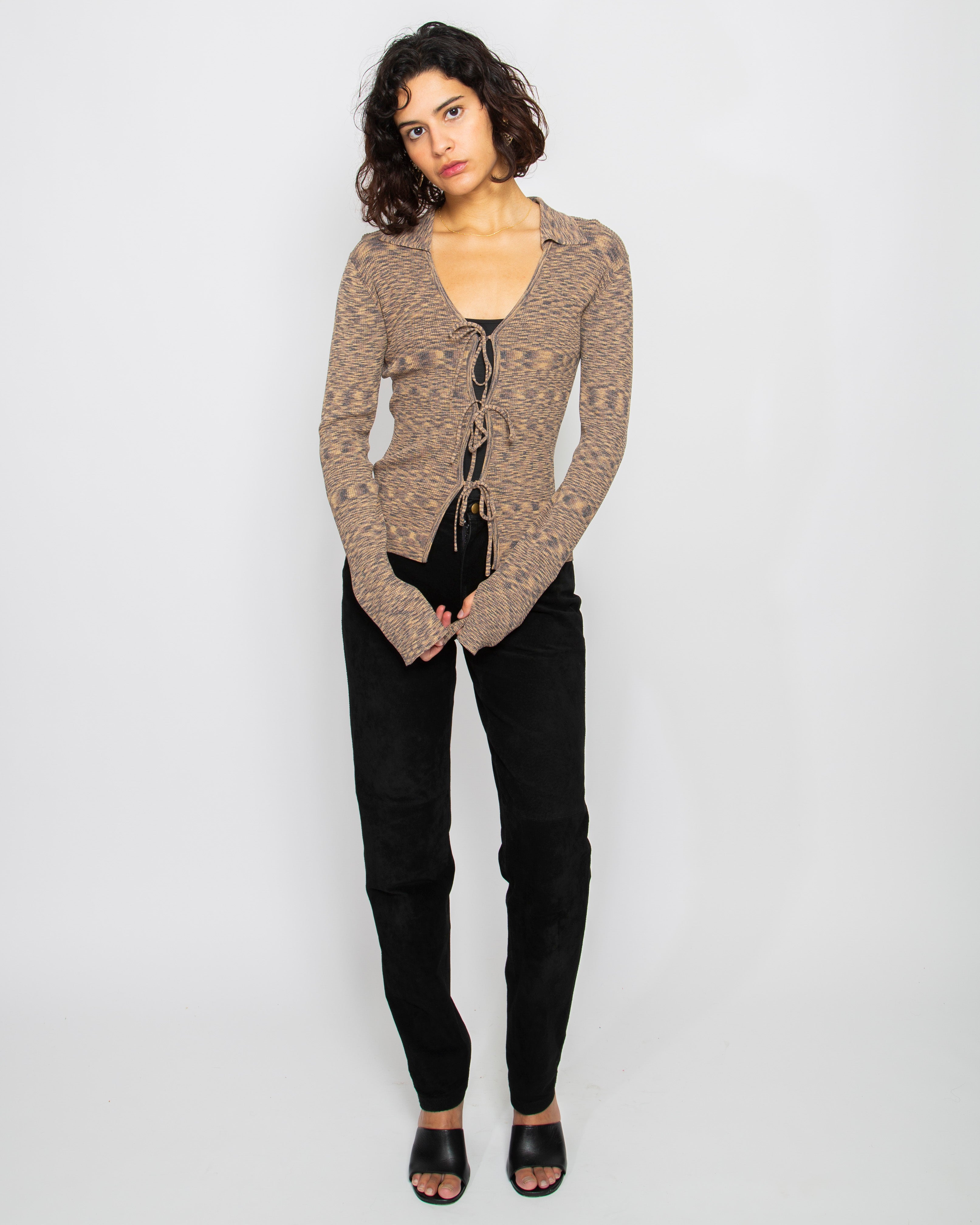 Oval Square Pool Knit Blouse - Mocha Bisque | Garmentory