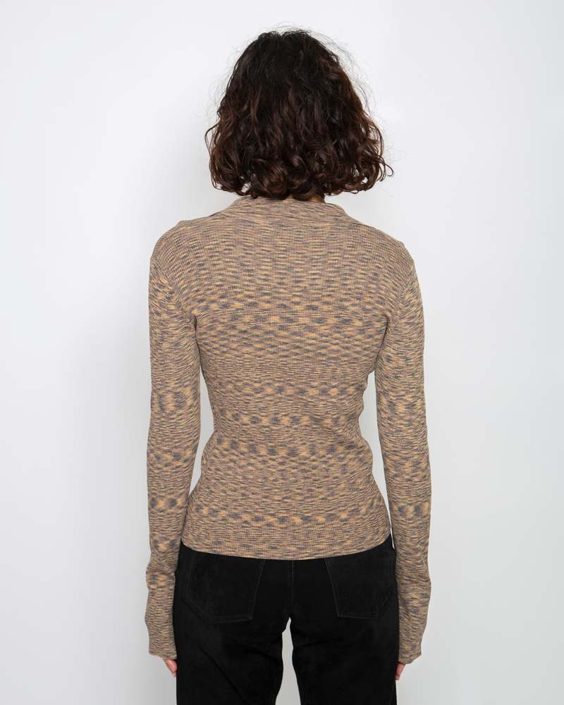 Oval Square Pool Knit Blouse - Mocha Bisque | Garmentory