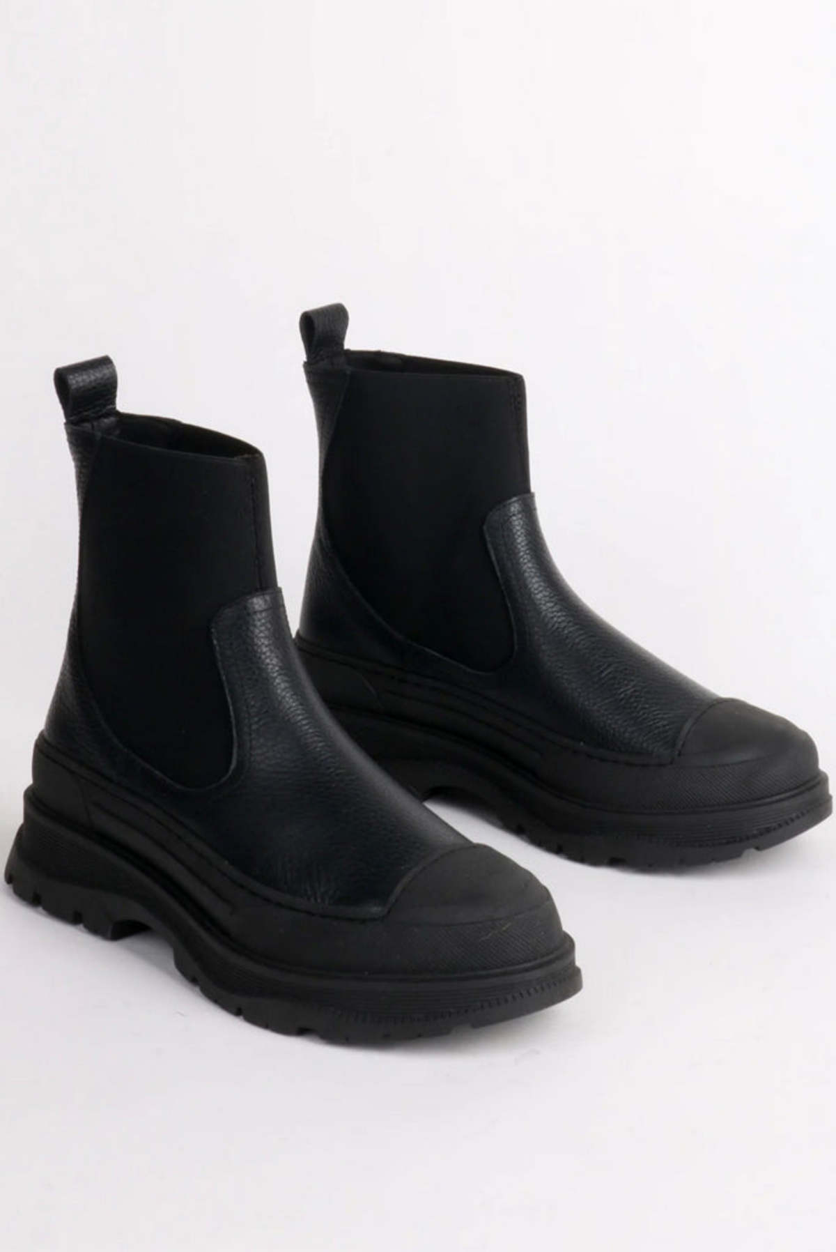 "INTENTIONALLY __________." BLANK COURT LUGG SOLE BOOT - BLACK/CREAM ...
